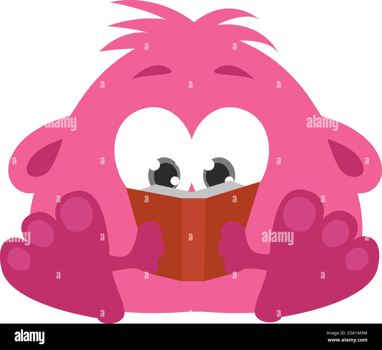 Pink monster , illustration, vector on white background Stock Vector ...
