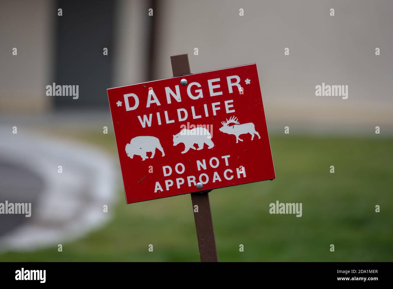 Bison warning sign hi-res stock photography and images - Alamy
