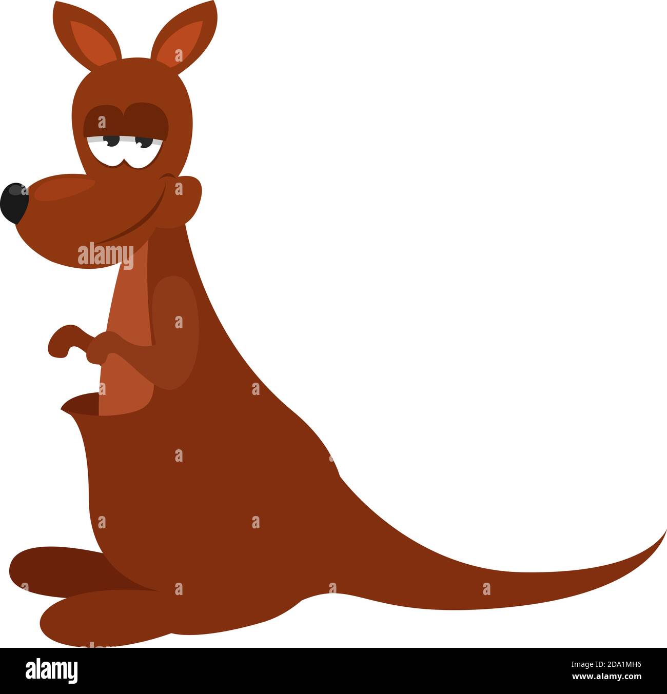 Smiling kangaroo,illustration,vector on white background Stock Vector ...