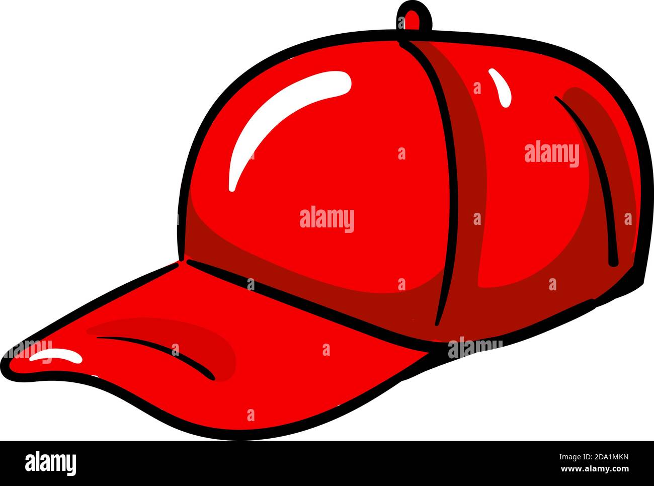 Red hat , illustration, vector on white background Stock Vector Image ...