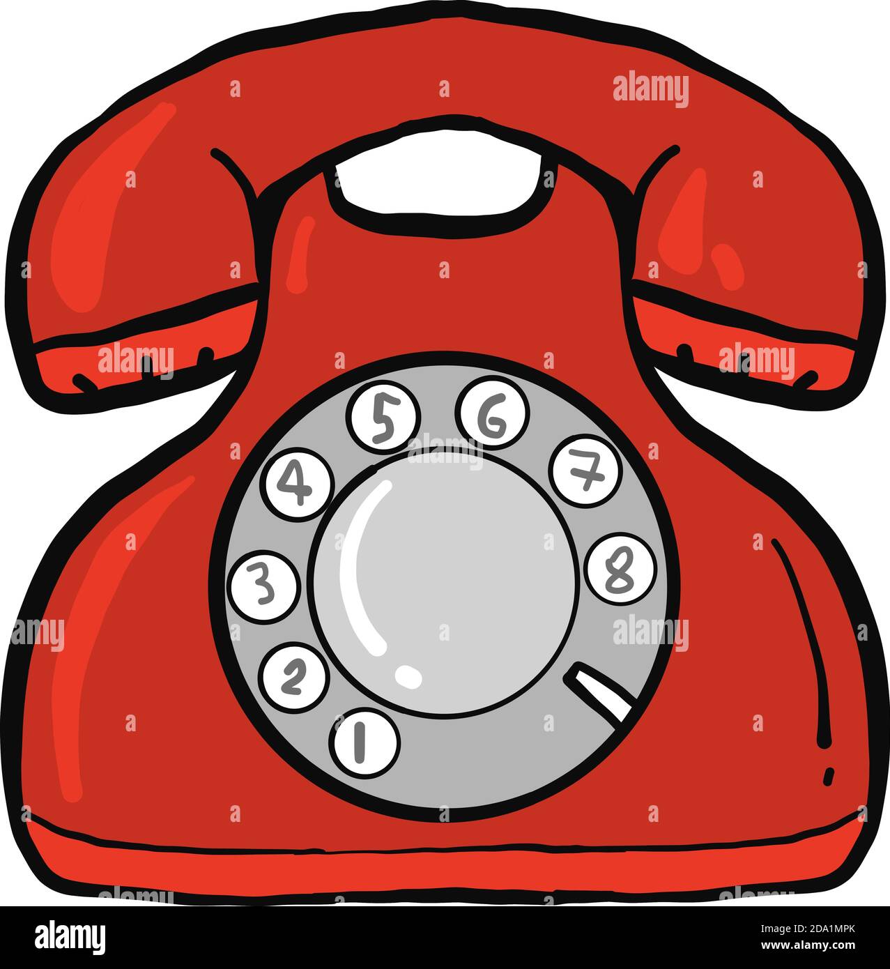 Red telephone , illustration, vector on white background Stock Vector ...