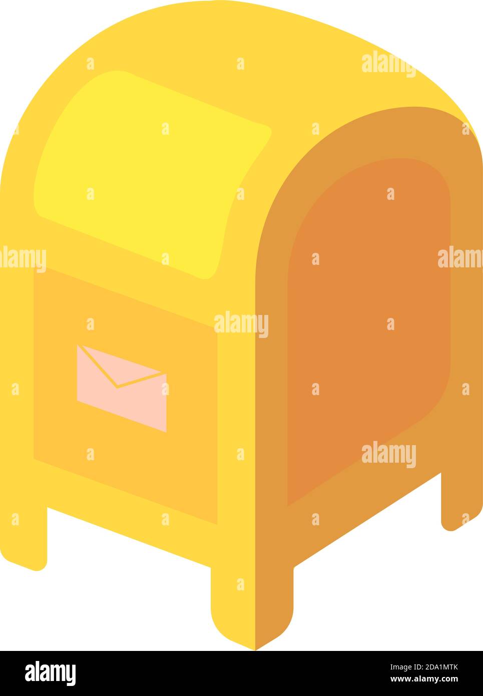 Yellow mail box ,illustration,vector on white background Stock Vector ...