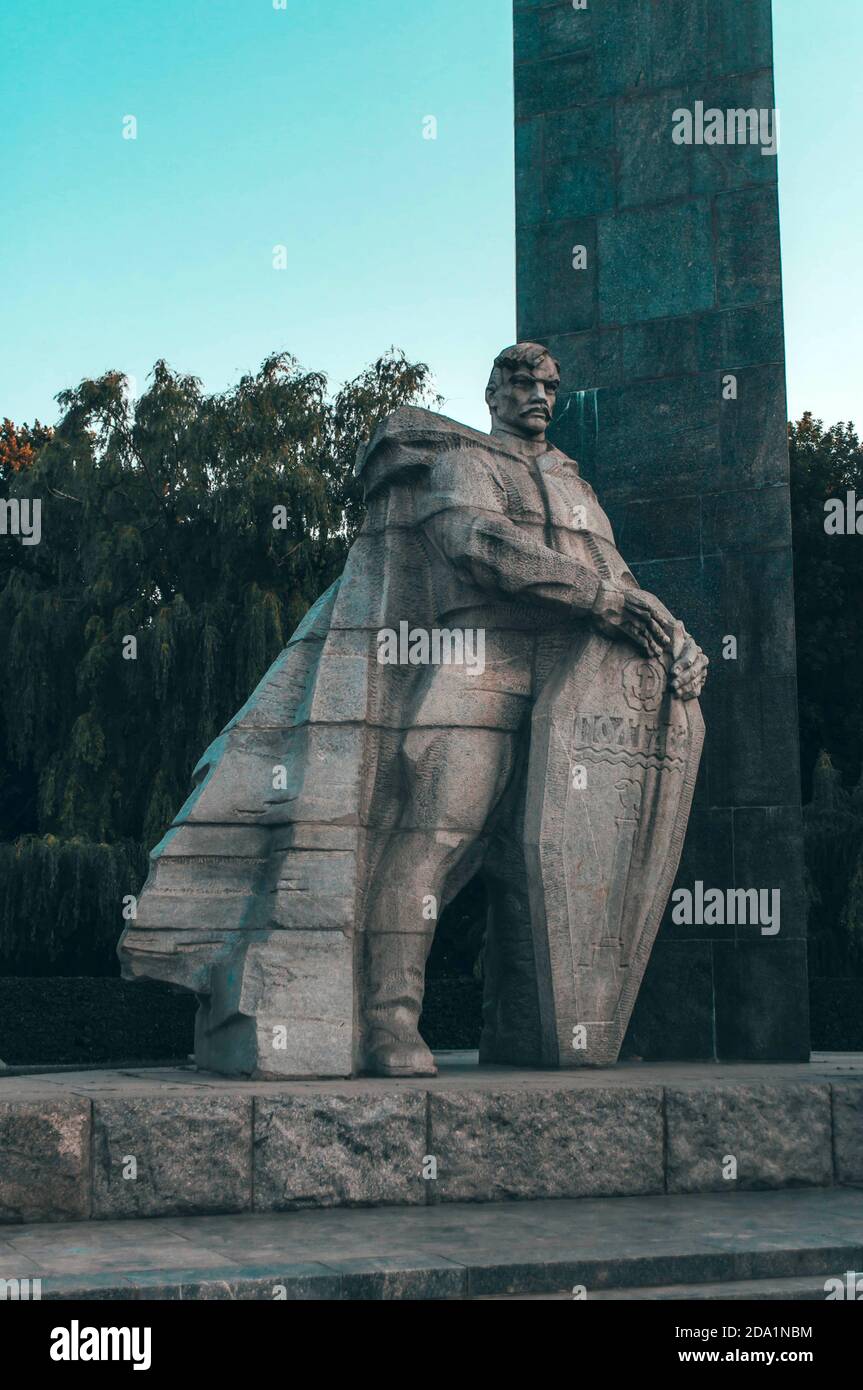 POLTAVA, UKRAINE - AUGUST 01, 2020: Memorial of Soldier Glory. monument ...