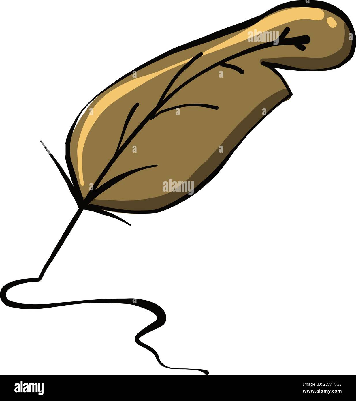 Quill pen on white Stock Vector Images - Alamy