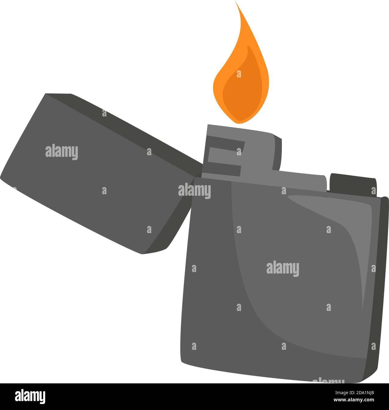 Zippo lighter , illustration, vector on white background Stock Vector ...