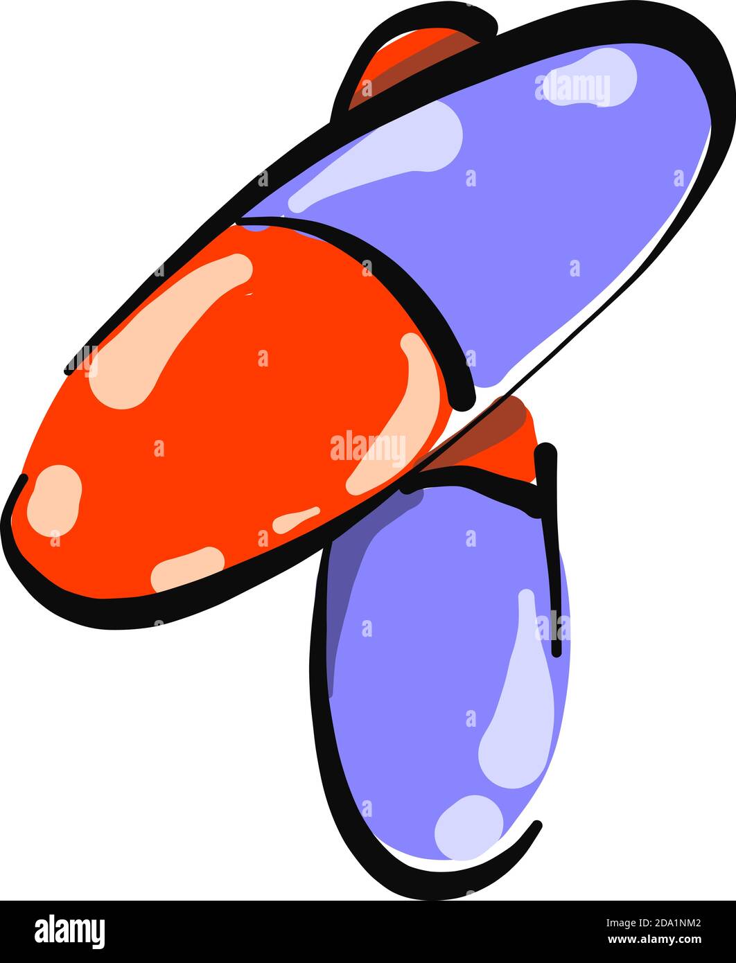 Two medicine capsules,illustration,vector on white background Stock ...