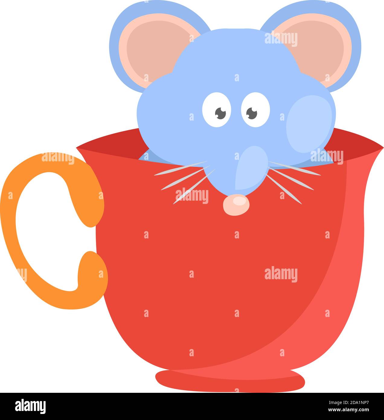 Mouse in a cup ,illustration,vector on white background Stock Vector ...