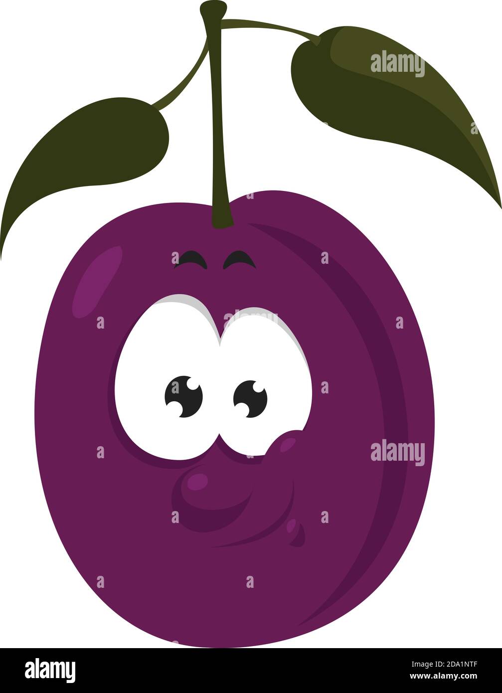 Cartoon illustration funny plum fruit Stock Vector Images - Alamy