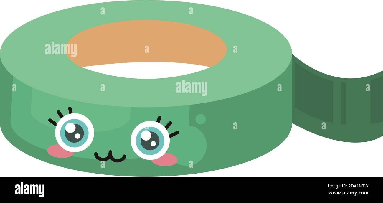 Green tape , illustration, vector on white background Stock Vector ...