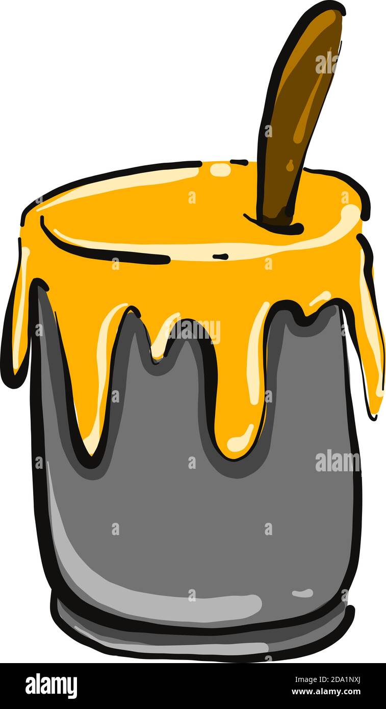 Yellow paint ,illustration,vector on white background Stock Vector ...