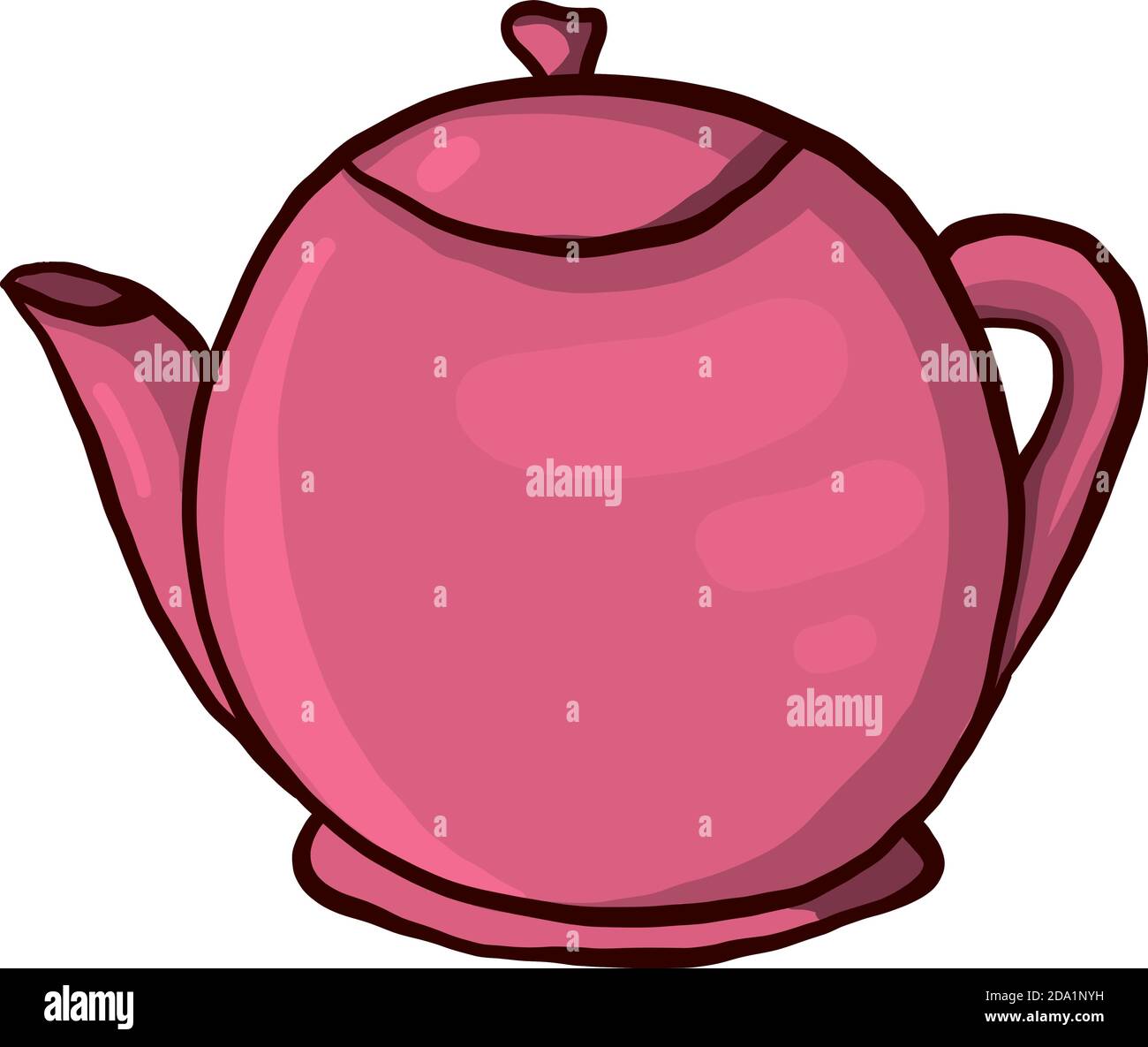 Pink Tea Pot Clip Art