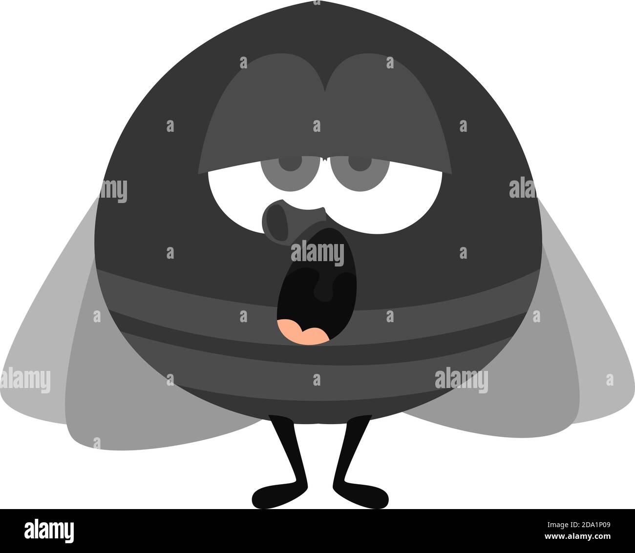 Sleepy fly , illustration, vector on white background Stock Vector ...