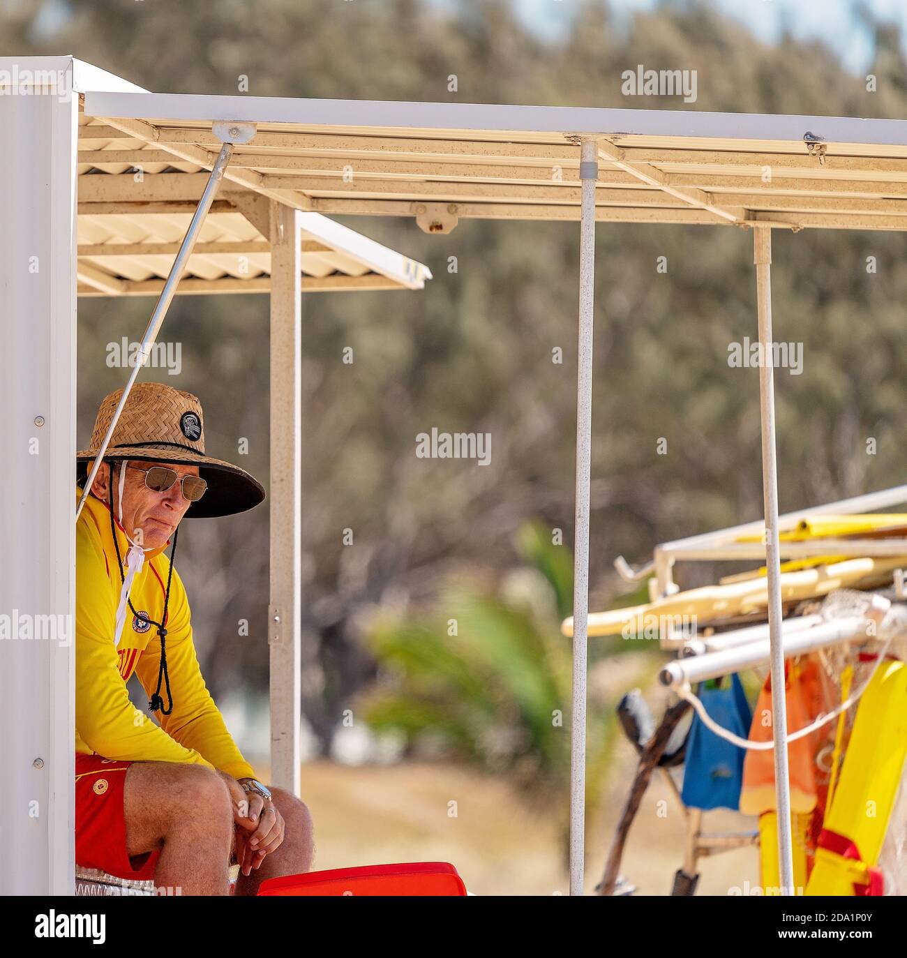 Mackay, Queensland, Australia - October 2019: A lifeguard on duty ...