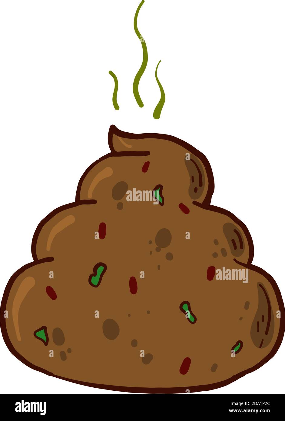 Smelly poop , illustration, vector on white background Stock Vector ...