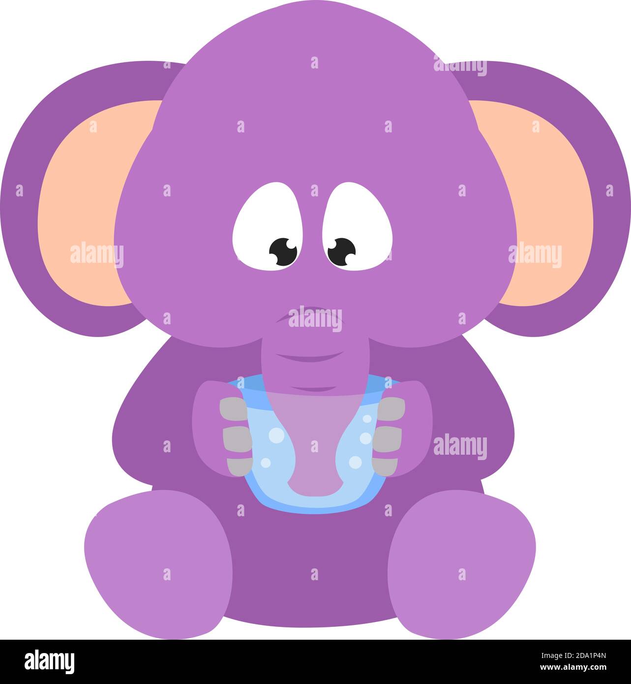 Elephant drinking water Stock Vector Images - Alamy