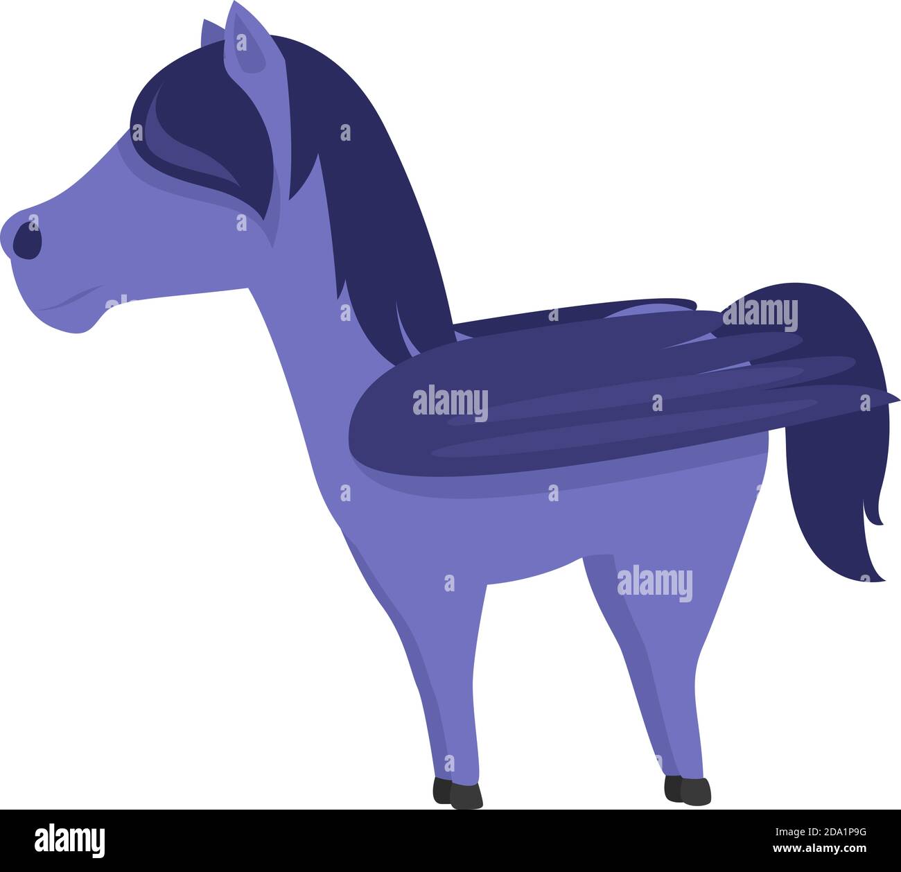 Blue horse , illustration, vector on white background Stock Vector ...