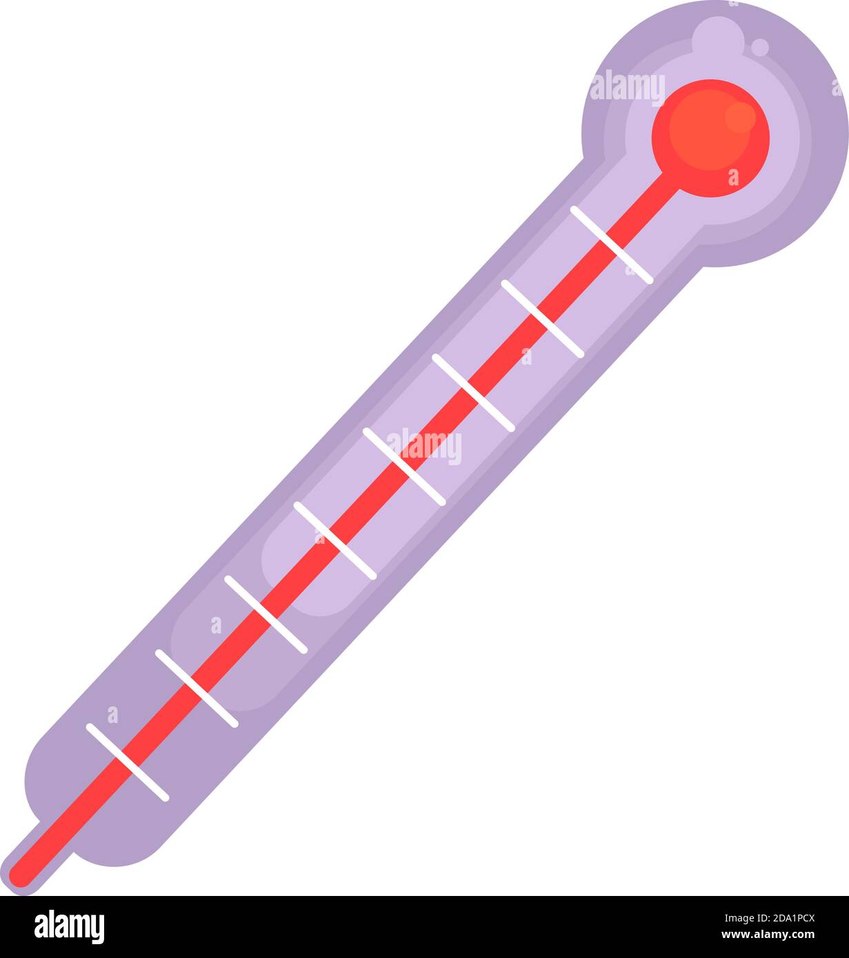 Small thermometer, illustration, vector on white background Stock ...