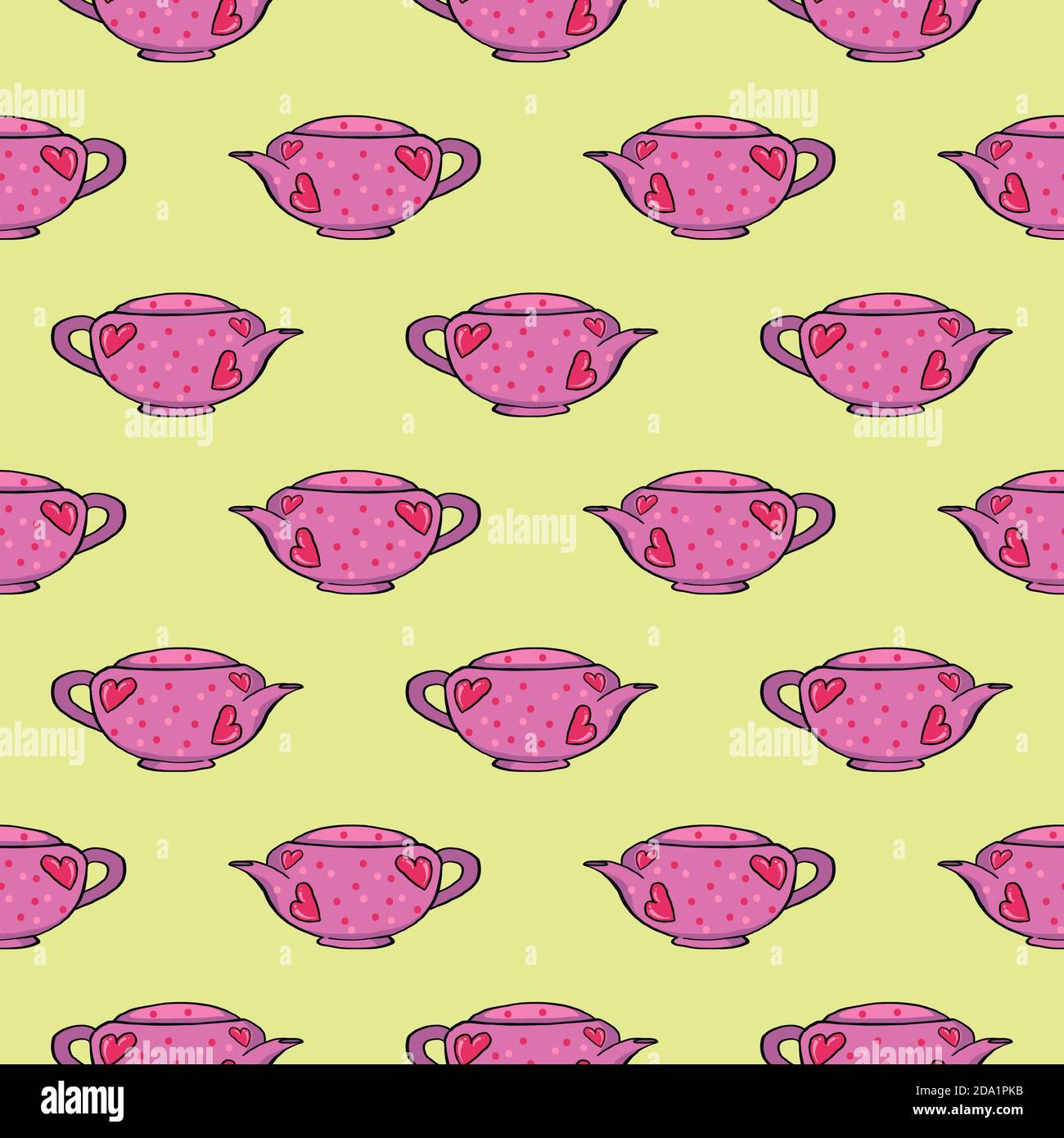 Pink teapot Stock Vector Images - Alamy