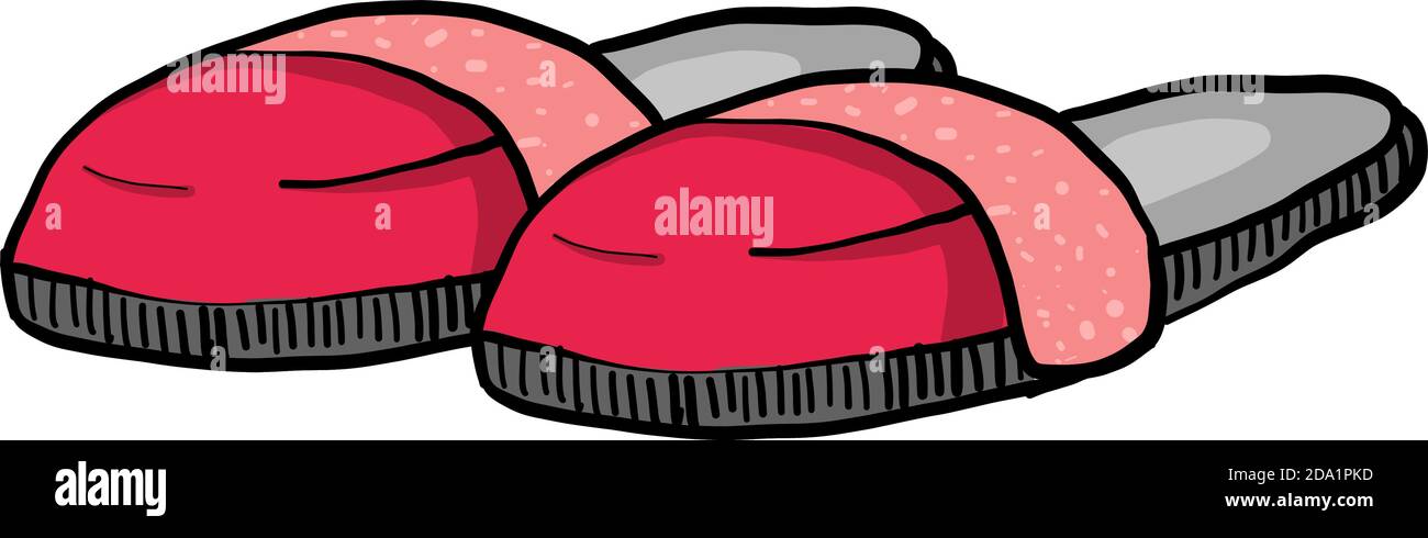 Red beach slippers Stock Vector Images - Alamy