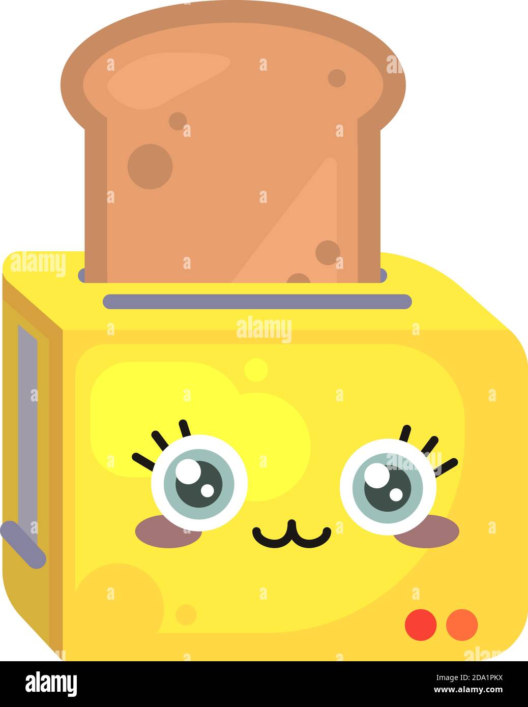Yellow toaster, illustration, vector on white background Stock Vector ...