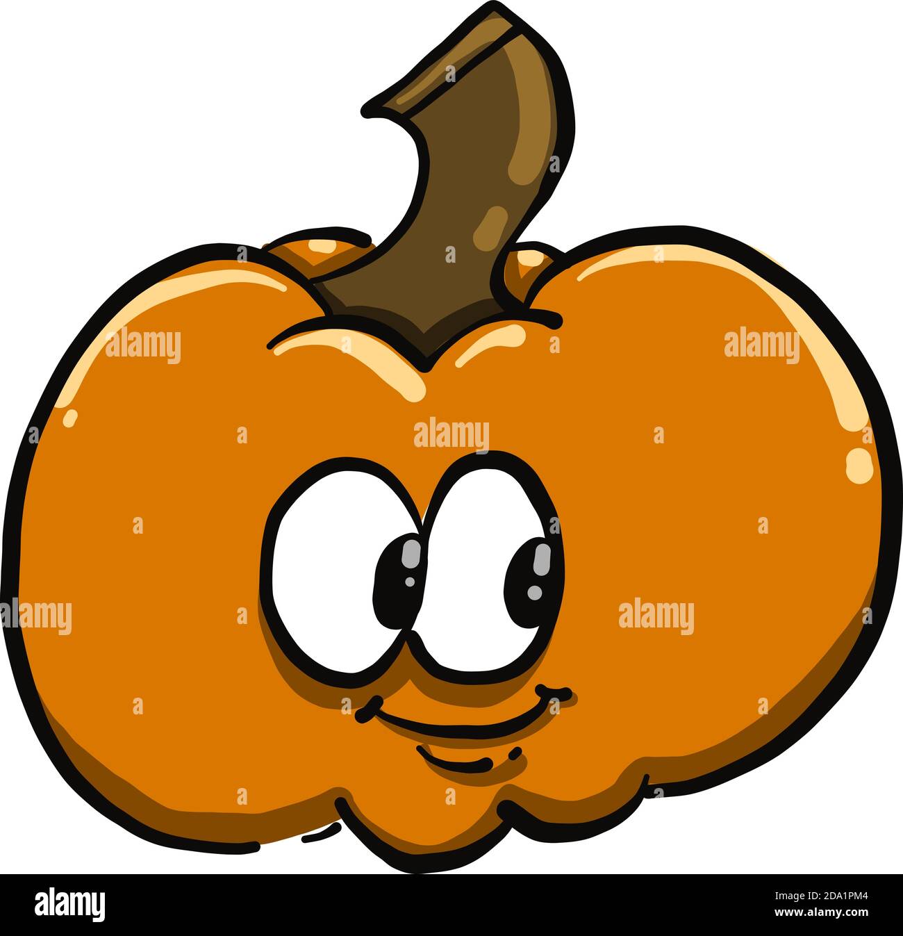 Small pumpkin with eyes , illustration, vector on white background ...