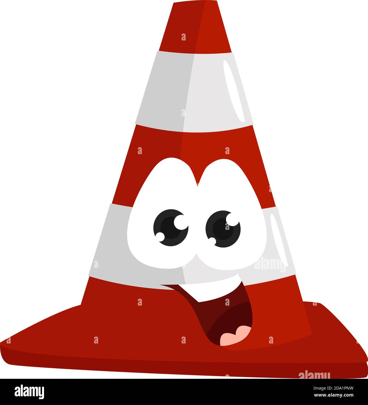 Road sign cone, illustration,vector on white background Stock Vector ...