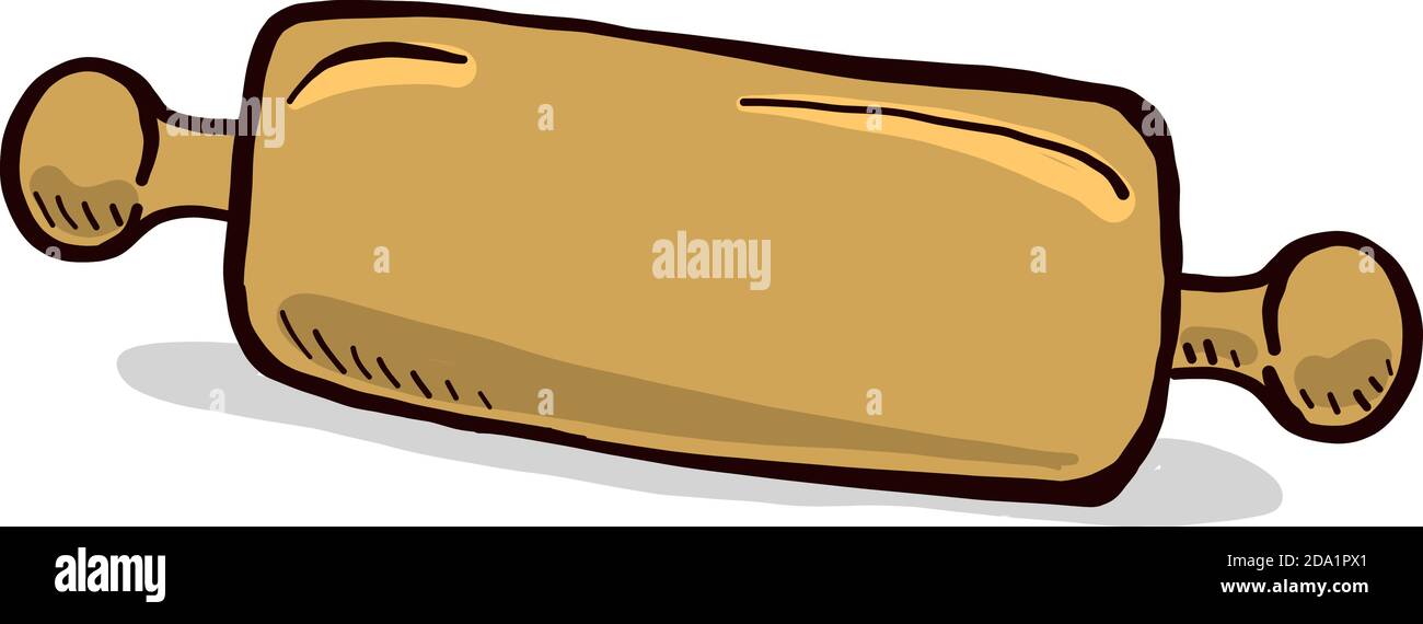 Rolling pin , illustration, vector on white background Stock Vector ...