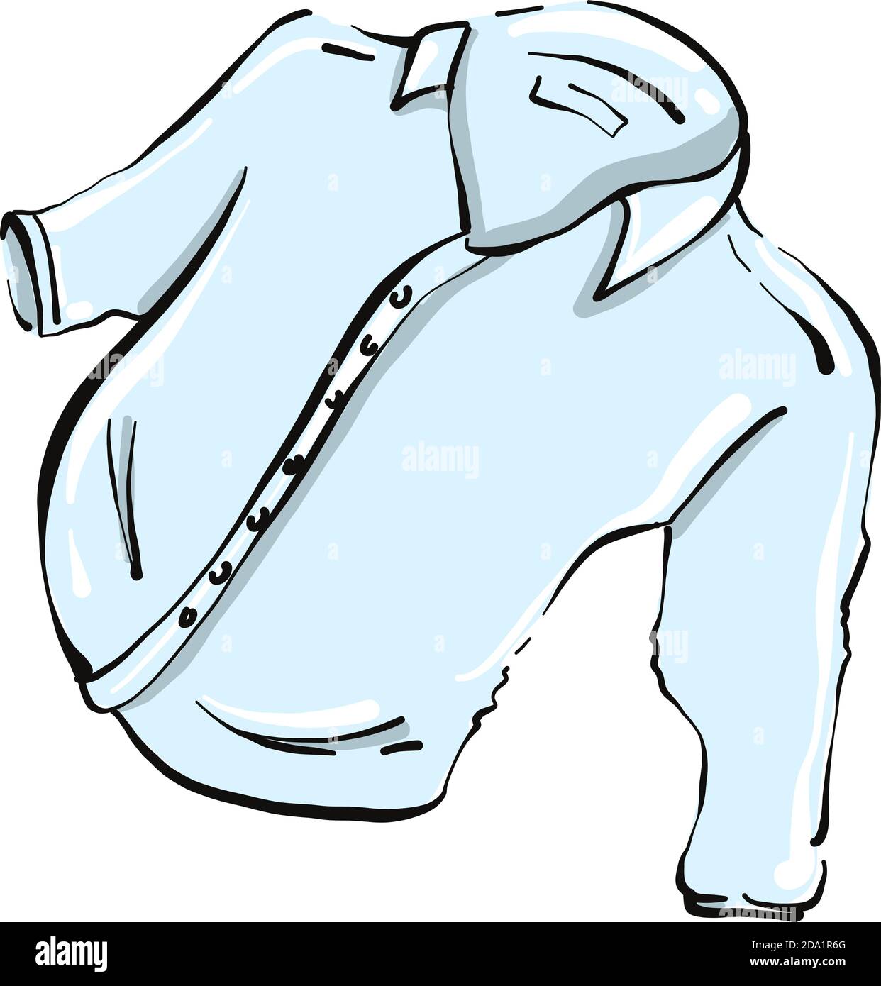 Blue shirt , illustration, vector on white background Stock Vector ...