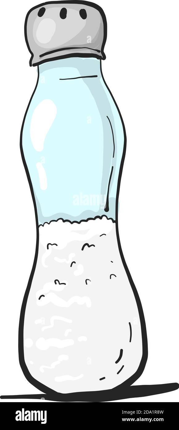 Salt shaker , illustration, vector on white background Stock Vector ...