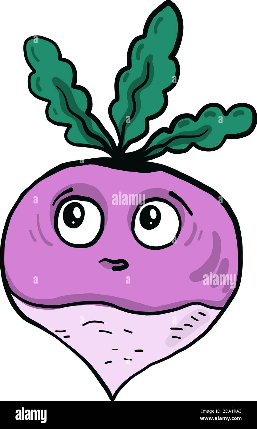 Sad turnip , illustration, vector on white background Stock Vector ...