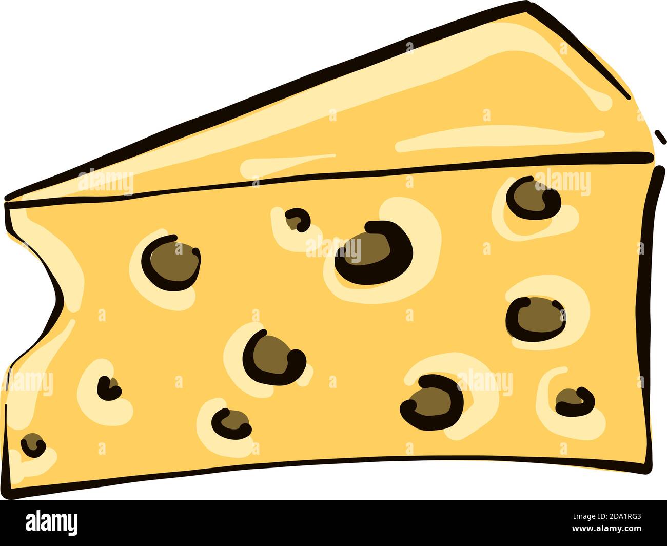 Yellow cheese , illustration, vector on white background Stock Vector ...