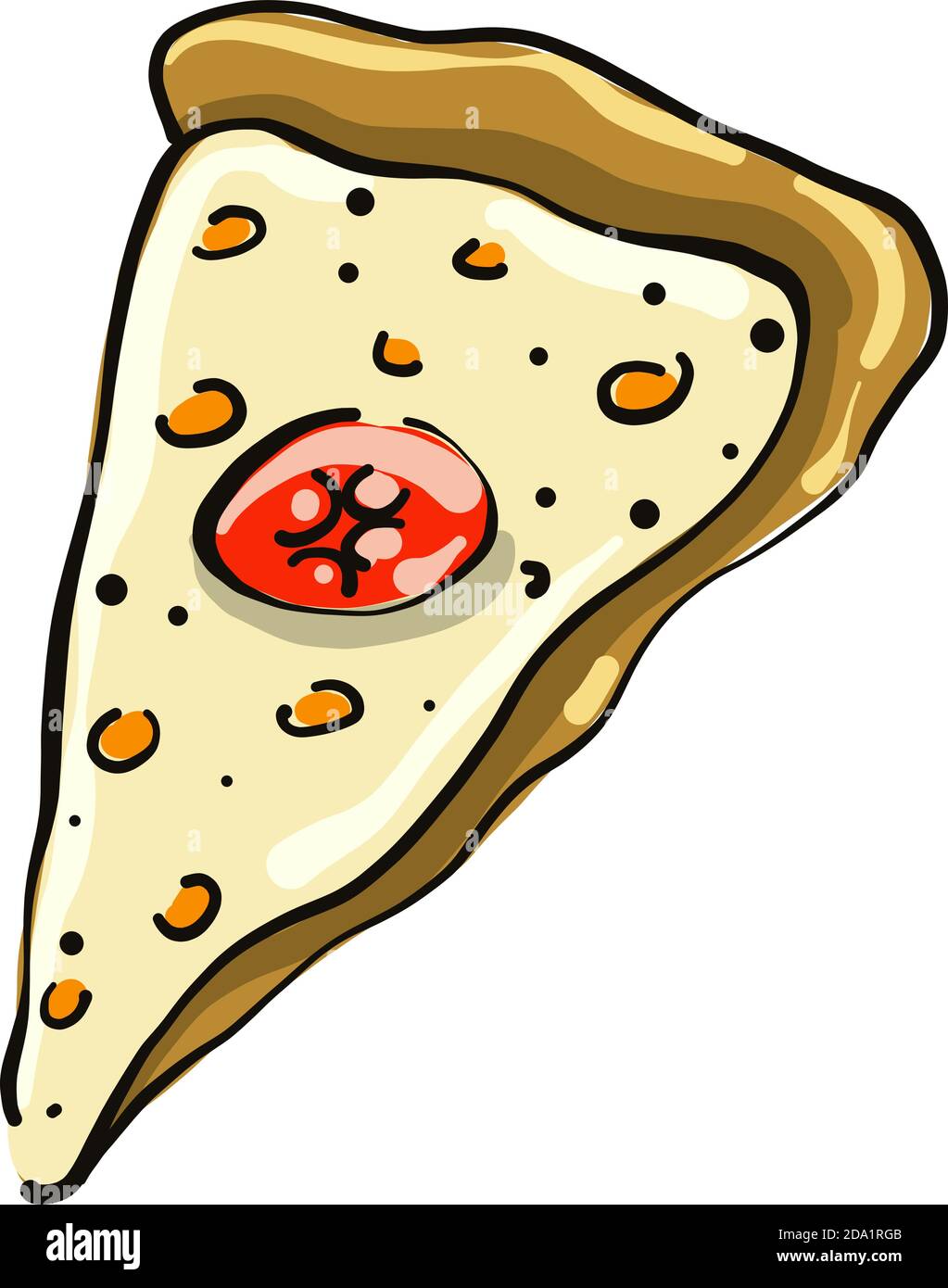 Round pizza margarita on Stock Vector Images - Alamy