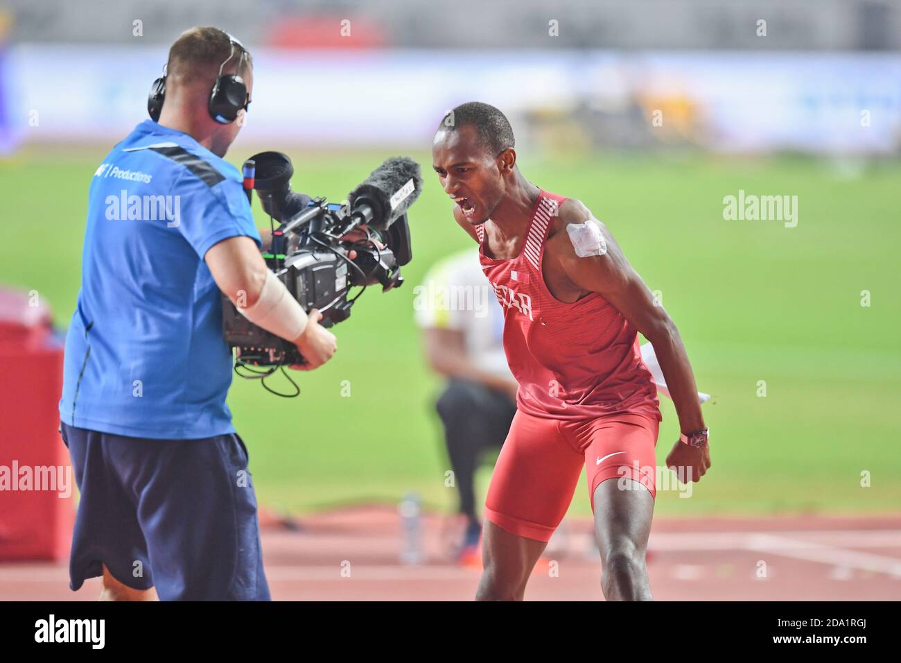 Mutaz Barshim (Qatar). High Jump Gold Medal. IAAF World Athletics ...