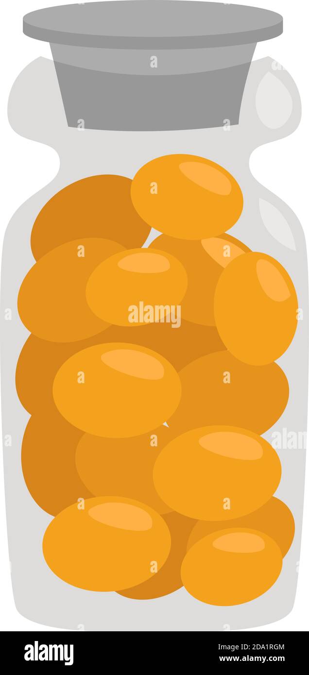 Sedative in bottle , illustration, vector on white background Stock ...