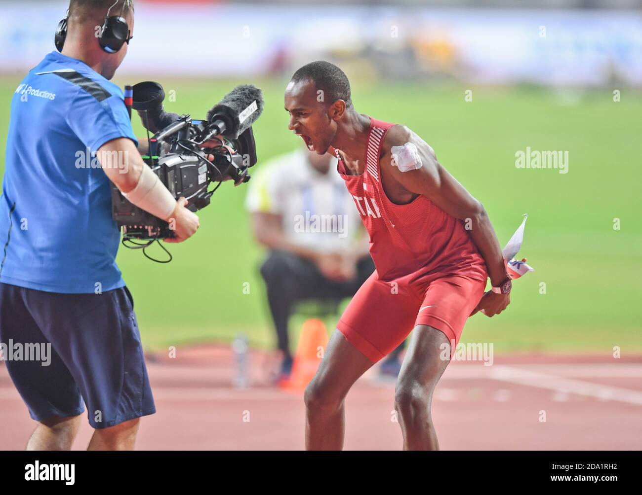 Mutaz Barshim (Qatar). High Jump Gold Medal. IAAF World Athletics ...