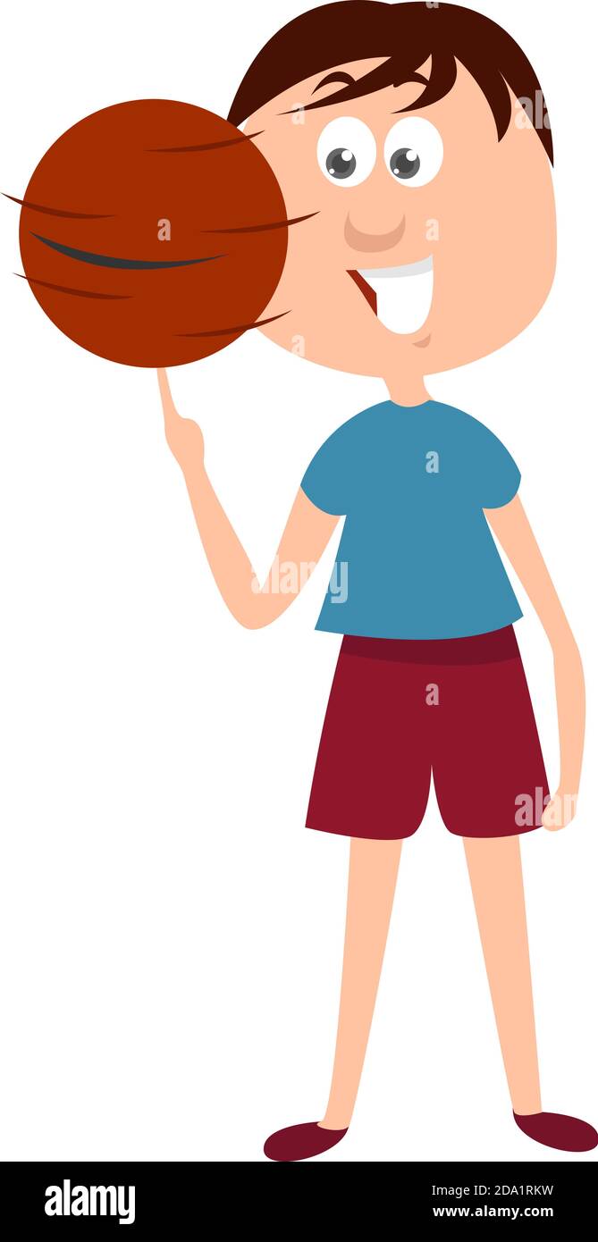 Spinning ball, illustration, vector on white background Stock Vector ...