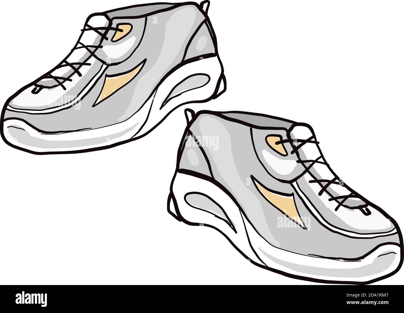 White sneakers on white Stock Vector Images - Alamy