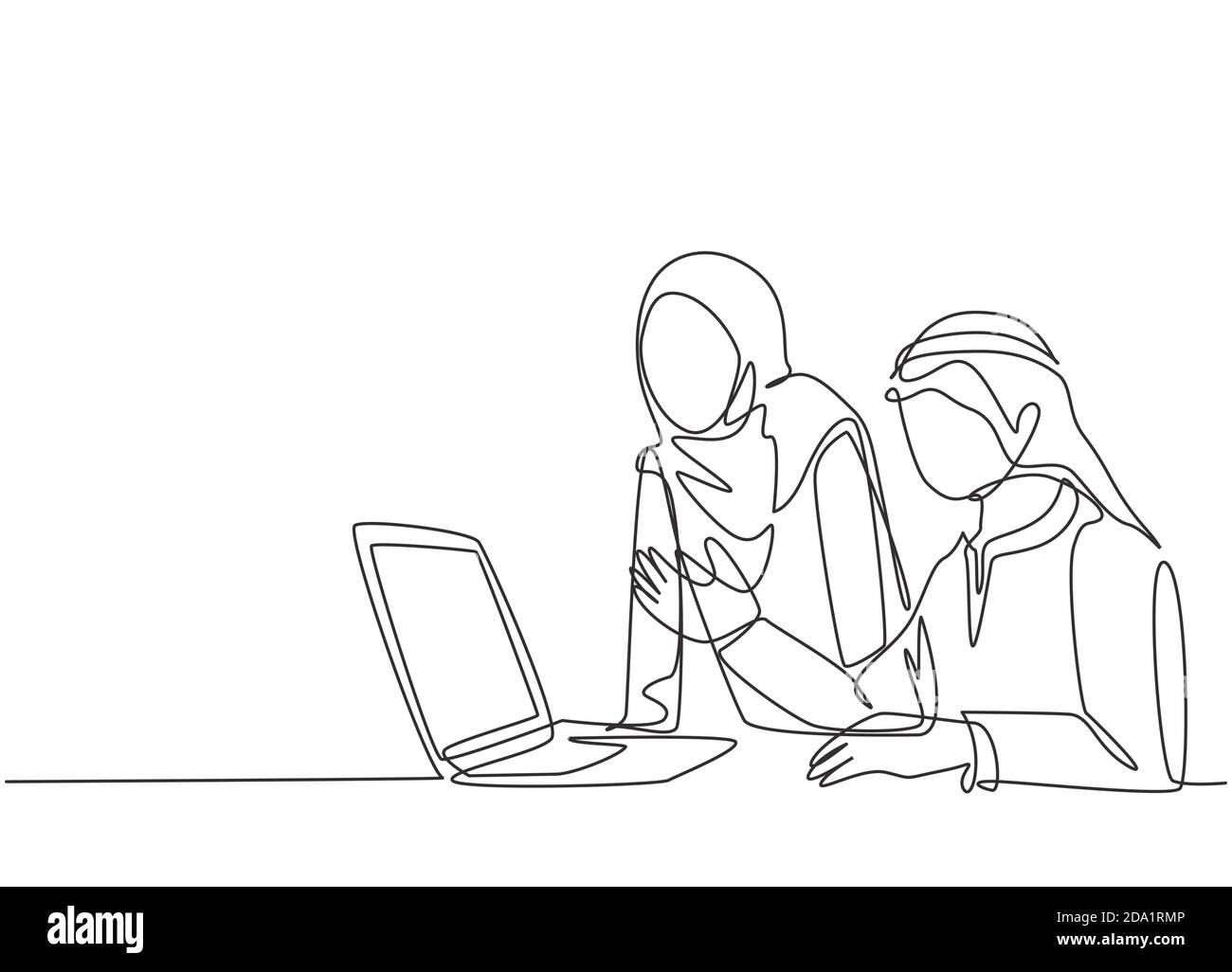 Kandura couple Stock Vector Images - Alamy