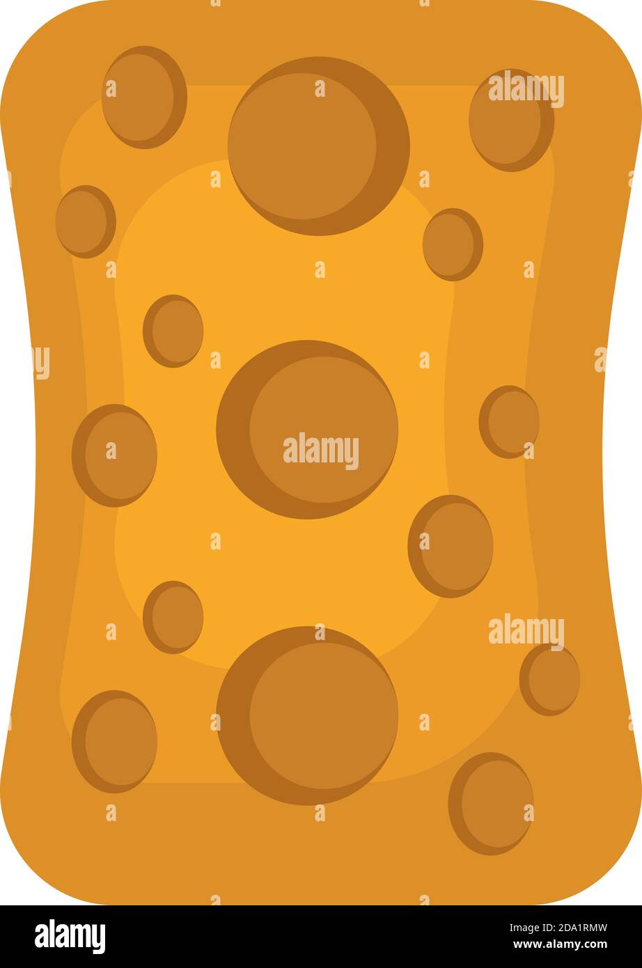 Orange sponge, illustration, vector on white background Stock Vector ...