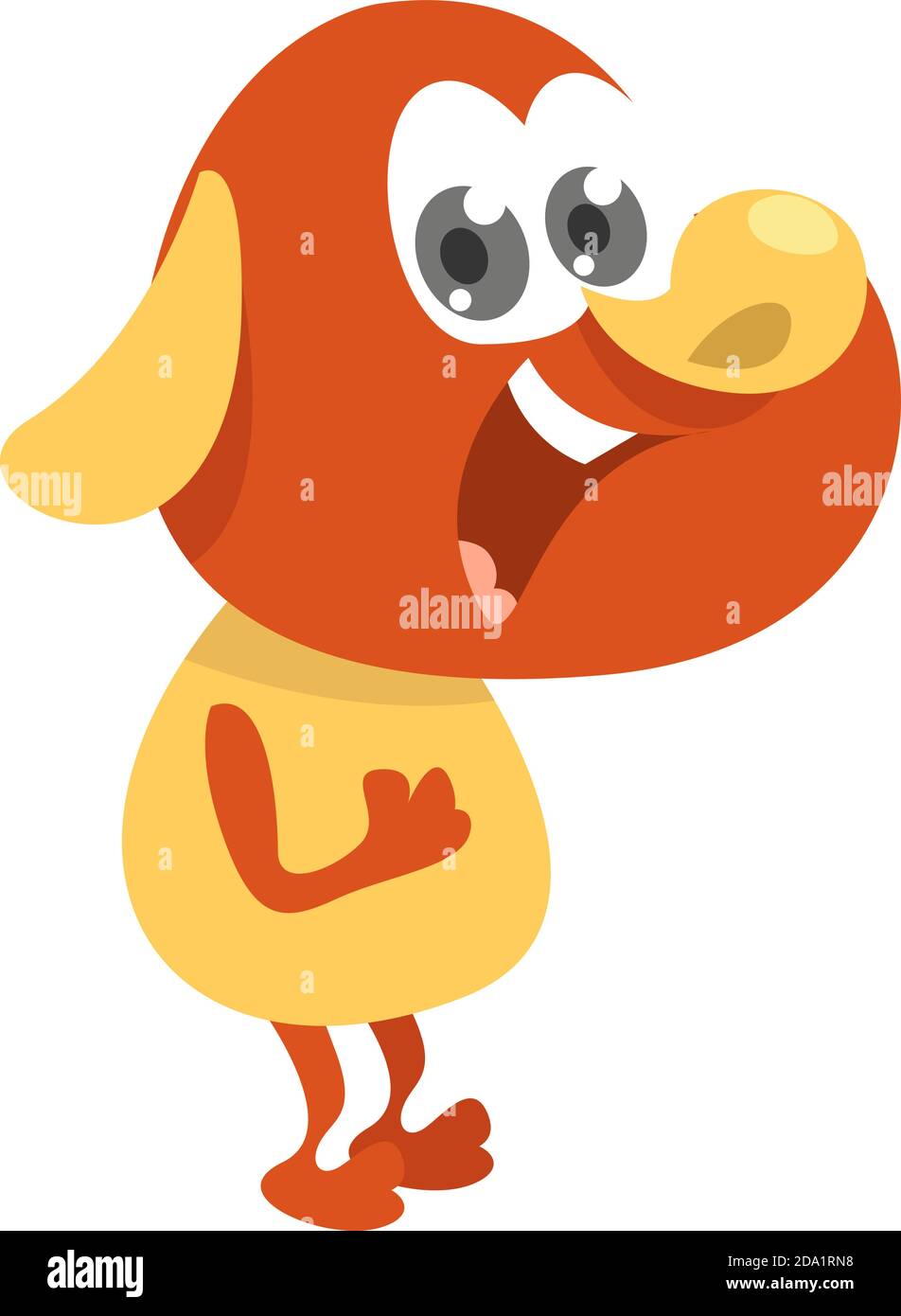 Smiling red sheep, illustration, vector on white background Stock ...