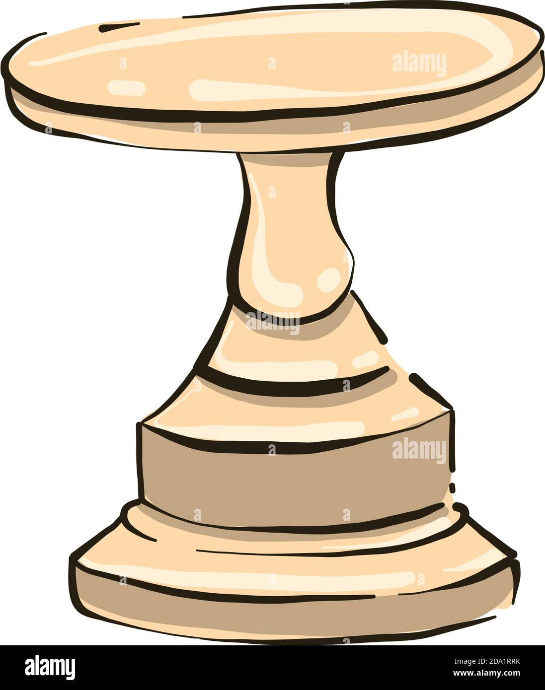 Cake stand, illustration, vector on white background Stock Vector Image ...