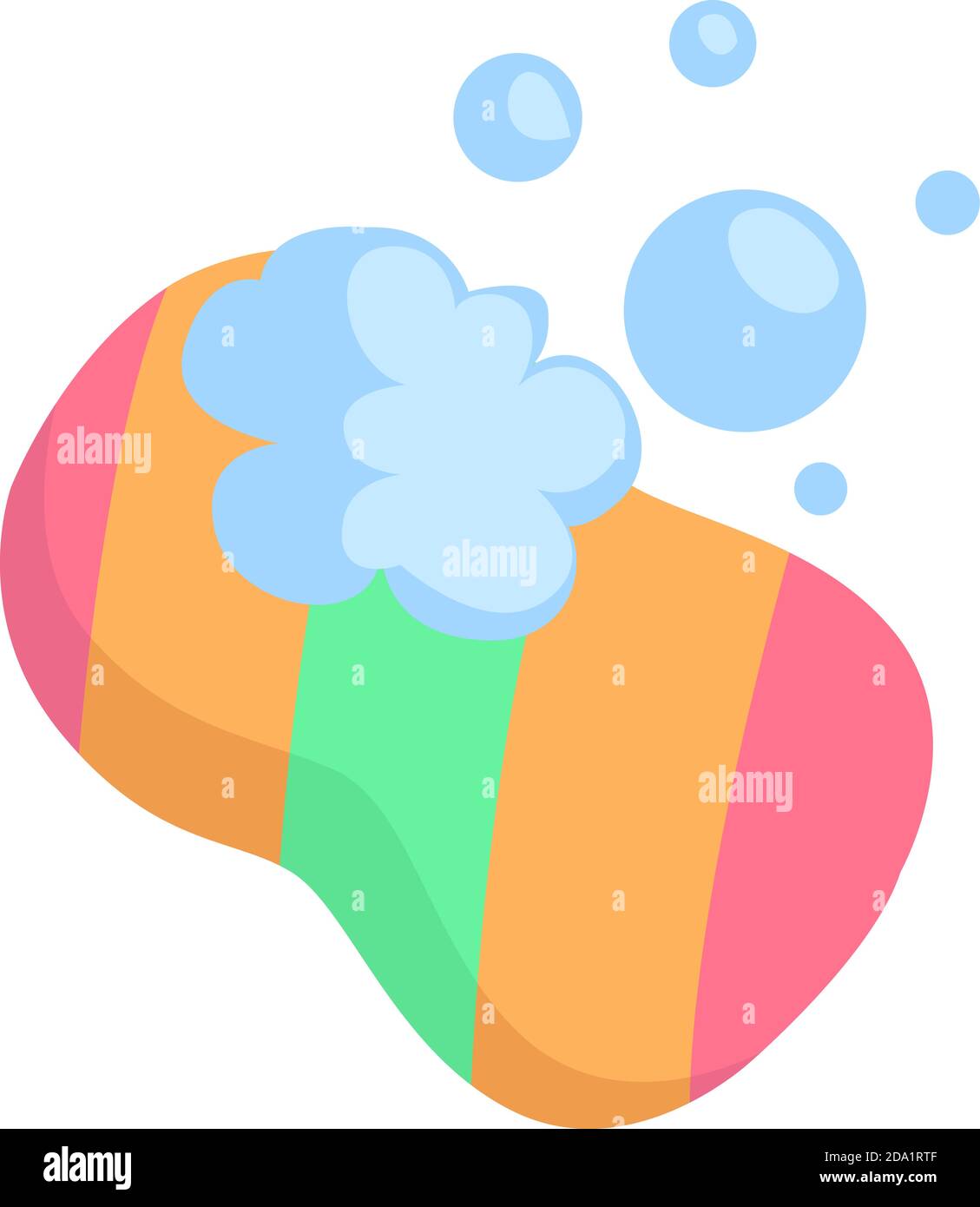 Colorful sponge, illustration, vector on white background Stock Vector ...