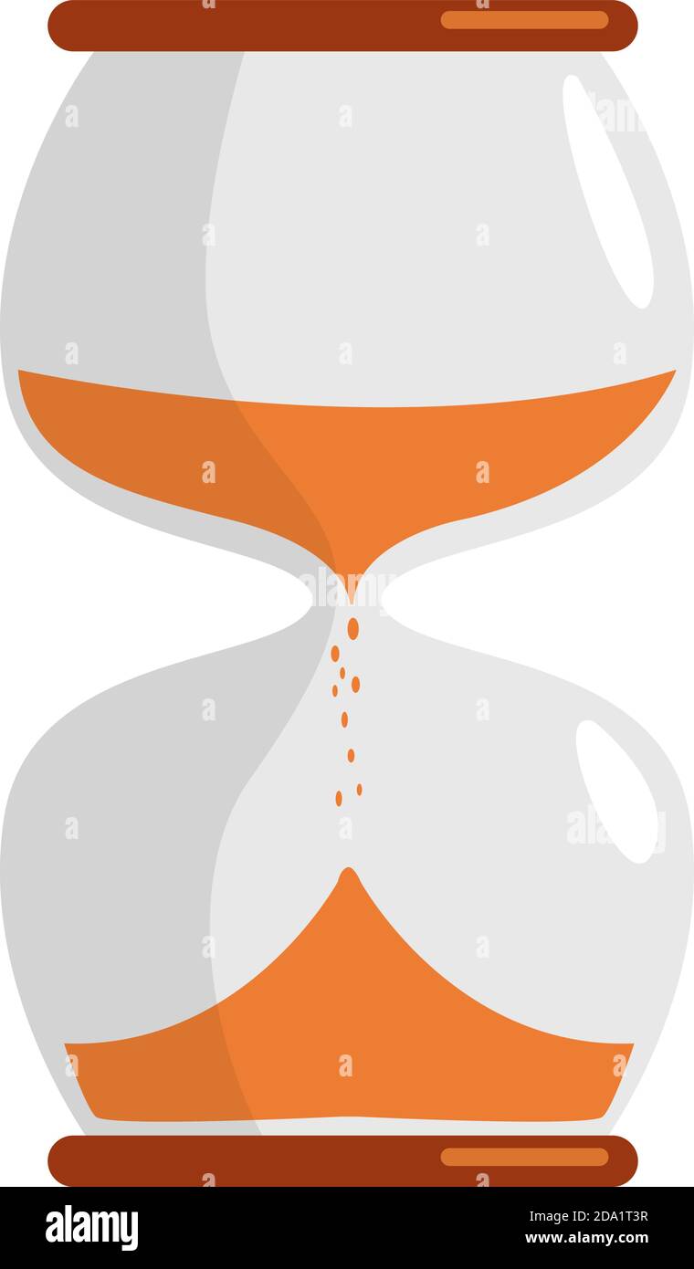 Hour glass, illustration, vector on white background Stock Vector Image ...