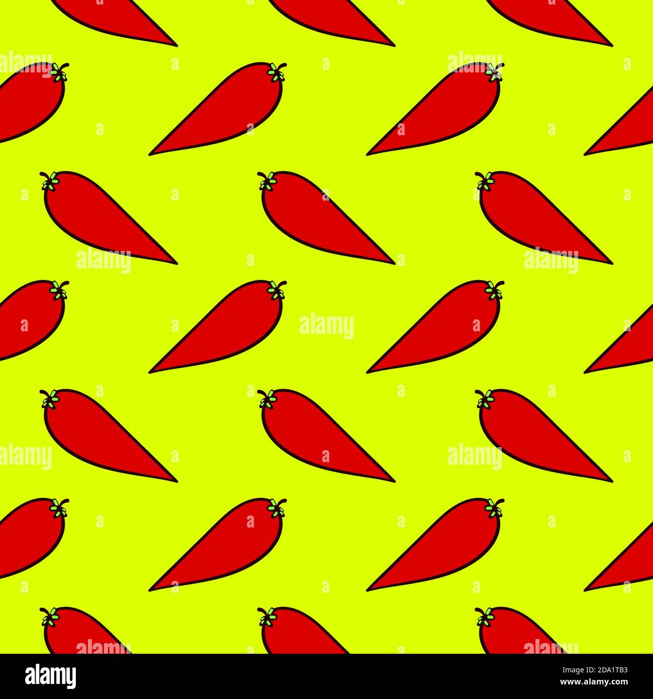 Red hot peppers hand Stock Vector Images - Alamy