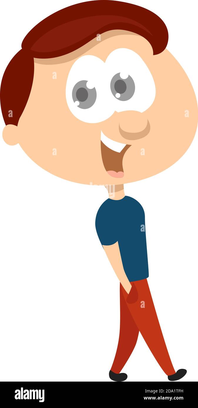 Young man ,illustration, vector on white background Stock Vector Image ...