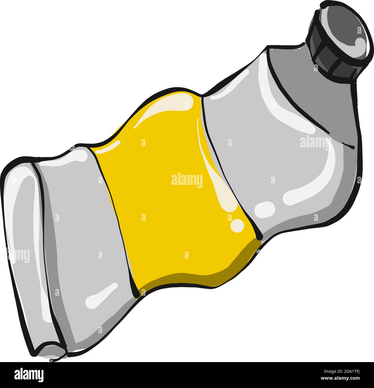 Yellow paint ,illustration, vector on white background Stock Vector ...