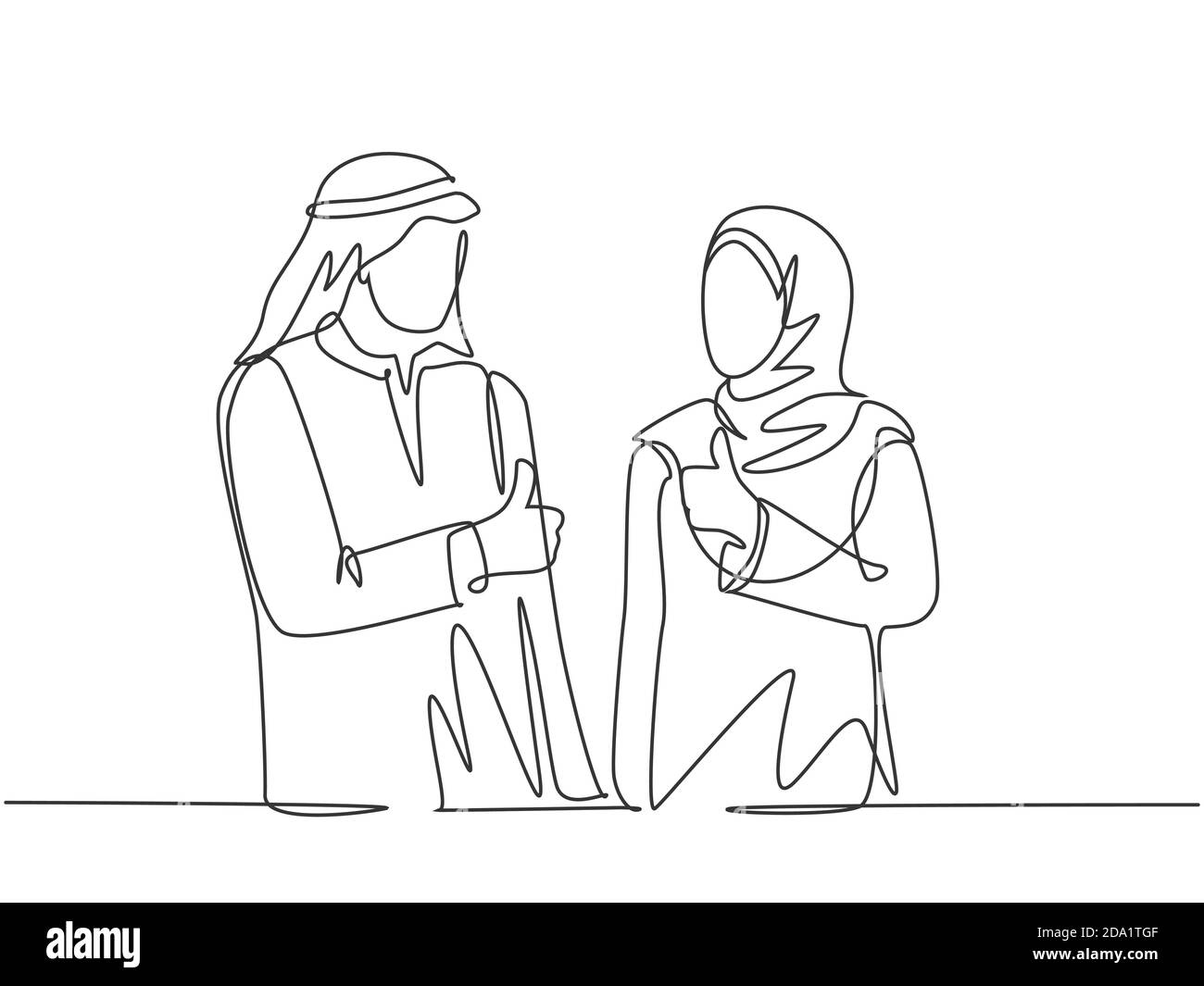 Kandura couple Stock Vector Images - Alamy