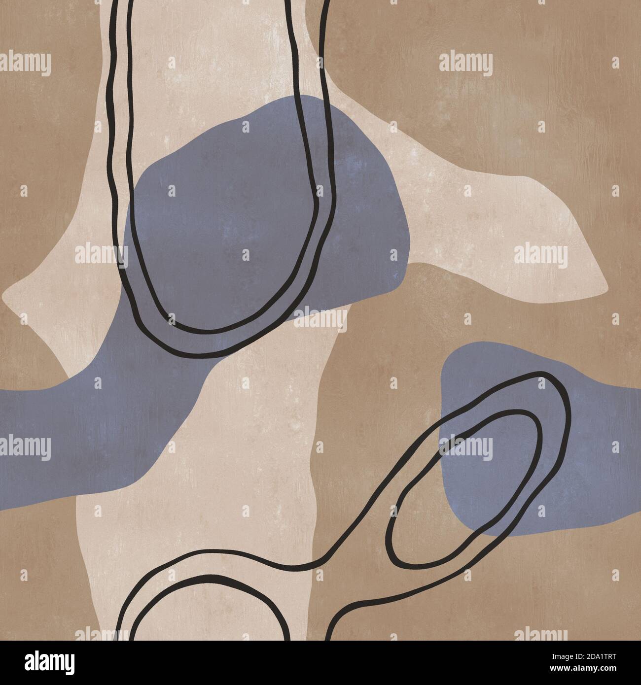 Seamless organic rounded curvy shapes naive design Stock Photo - Alamy