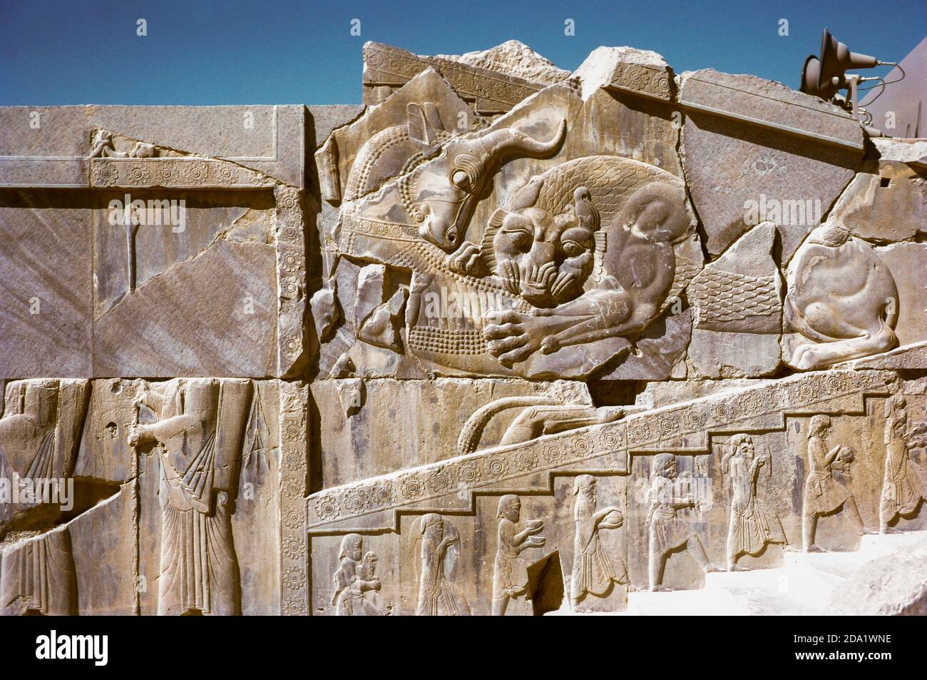 Bas-reliefs at Persepolis, built by Darius the Great ca. 518 BCE as ...