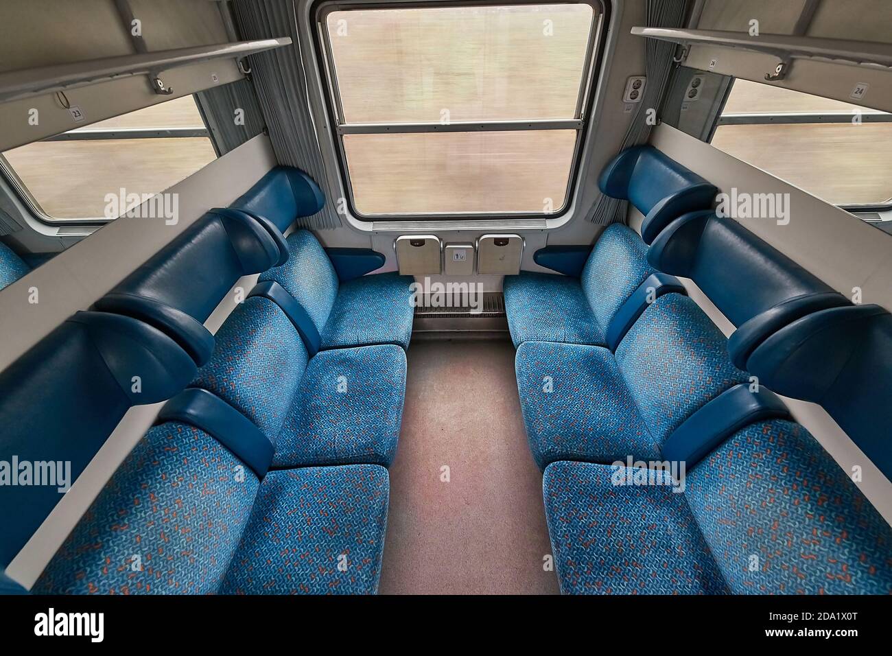 Passenger Train Interior Empty Stock Photo - Alamy